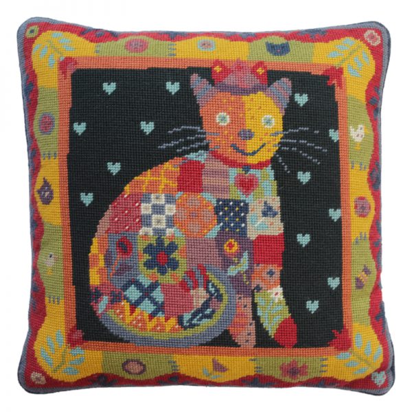 Patchwork Cat | Jolly Red